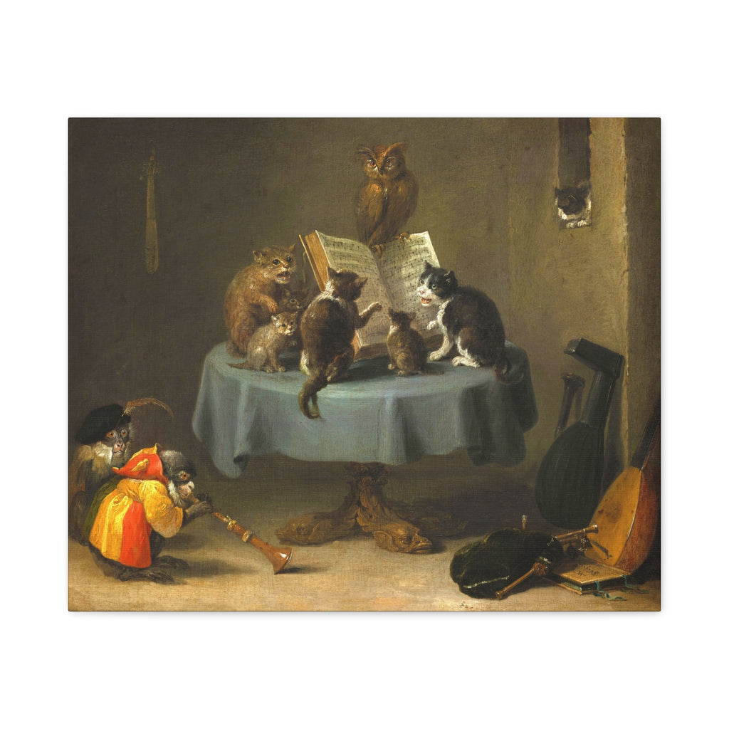 "Concert of Cats" Stretched Canvas – MedievalMade